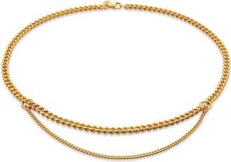 Elli Halsketten - Halskette Panzerkette Layer Basic 925 Silber rhodi - Gr. unisize - in Gold - für Damen