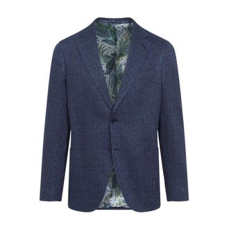 Etro Roma Sport W/Basting Jacket - - Jackets - Herren - Blau - M