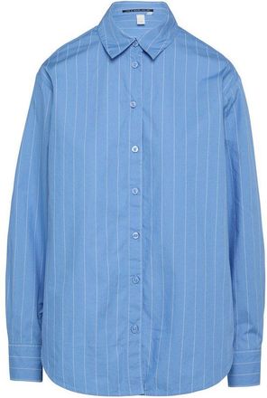 QS by s.Oliver Langarmbluse Bluse Oversized-Hemdbluse mit Nadelstreifen