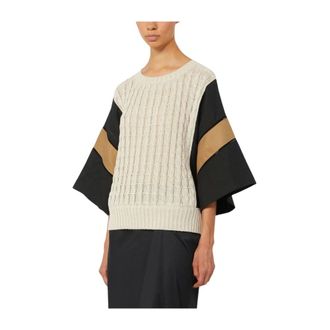 Max Mara Femme, Pulls, Beige, Taille: 36 FR Scatola Sweater