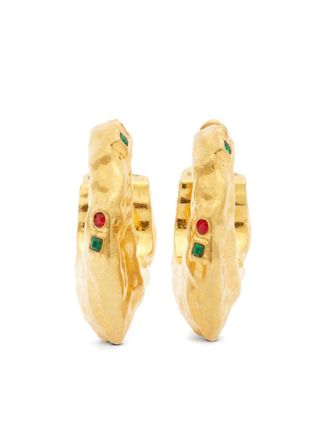 Palm Angels Melted Creolen mit Strass - Gold