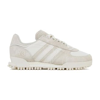Yohji Yamamoto Baskets Basses en Daim Blanc - Femme - Chaussures - Beige - Taille: 36 2/3 EU