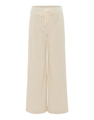OPUS Damen Jogpants | Cordhose MILENI Track Wide aus weichem Baumwoll Mix Soft Cream, 40