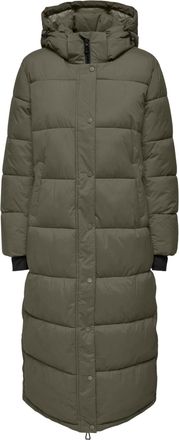 Only Damen ONLANN Premium Puffer Coat X-Long OTW Mantel, Braun, L