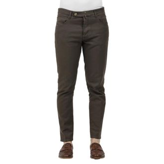 Incotex Stretch Stoff Chinos mit f&uuml;nf Taschen - - Trousers - Herren - Braun - W37