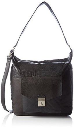 Pieces PCTIZIANA Hobo 17071191 Sac à bandoulière pour Femme 36 x 36 x 10 cm (l x H x P), Noir, 36x36x10 cm (B x H x T)