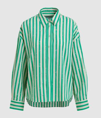 Essentiel Chemise Jelief Vert Blanc