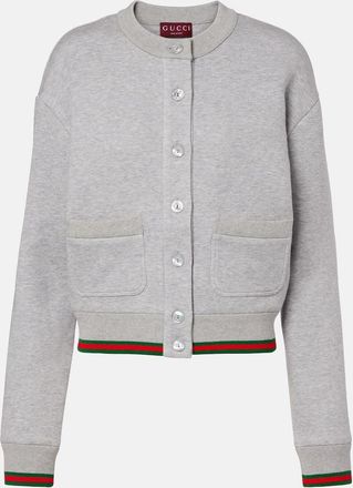 Gucci Cardigan Web Stripe aus Jersey