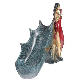 TOPBATHY Kreativer Resin Weinflaschenhalter M&auml;dchenfigur Rot Weinregal Dekorativer Flaschenst&auml;nder f&uuml;r Zuhause Bar Restaurant Tischdekoration Geschenk f&uuml;r Wein
