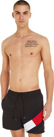 Tommy Hilfiger Herren Badeshorts Medium Drawstring Mittellang, Schwarz (Black), XXL