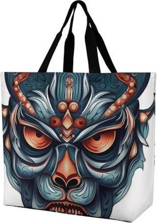Generic Masque Du Diable Sac A Main Femme L&eacute;ger Tote Bag Grand Sac Fourre Tout Pour Universit&eacute; Voyage Gym