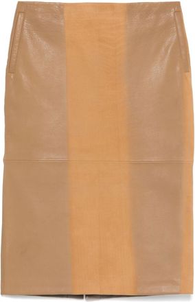 CHRISTOPHER ESBER Midirock aus Rüschenleder - Nude