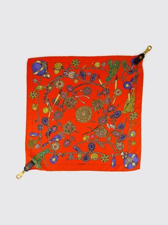 Versace Bandeau aus reiner Seide mit Grafik-Print und Karabinerhaken