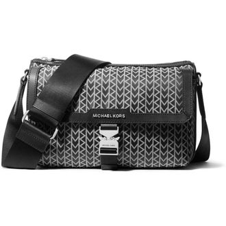 Michael Kors Besace Eli en jacquard &agrave; logo 33T5SEEM6O Noir