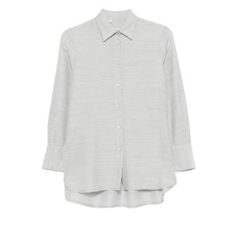 Barba Femme, Blouses et Chemises, Gris, Taille: 40 FR Chemise Laine/Soie