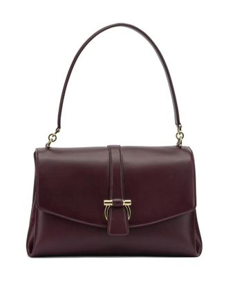 Ferragamo Hobo Bags - Compact Burgundy Leather Handbag - Gr. unisize - in Schwarz - f&uuml;r Damen