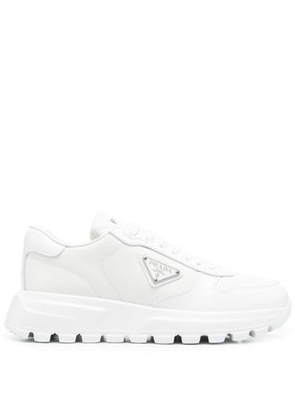 Prada Sneakers mit Logo - Wei&szlig;