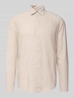Only & Sons Slim Fit Freizeithemd aus Baumwoll-Leinen-Mix Modell CAIDENLS SOLID