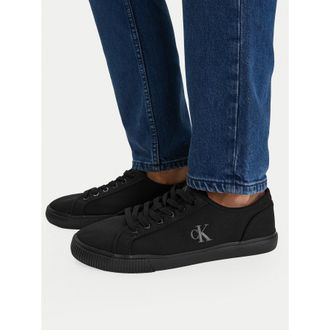 Calvin Klein Jeans Sneakers aus Stoff Calvin Klein Jeans Ess Vulc Low Mg Canvas YM0YM01209 Schwarz