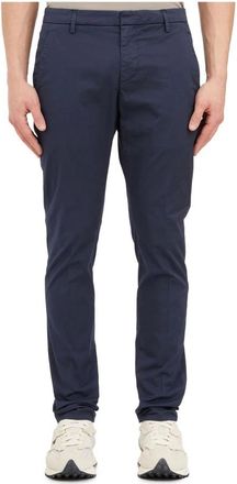 Dondup Homme, Pantalons, Bleu, Taille: W32 Pantalon en Coton Coupe Droite