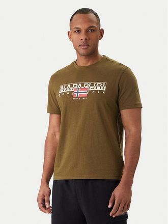 Napapijri T-Shirt S-Aylmer NP0A4HTO Gr&uuml;n Regular Fit