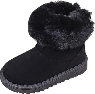 Generic Bottes de neige dhiver pour femme - Plateformes mi-mollet - Doublure en daim - Fermeture &eacute;clair lat&eacute;rale - Talon &eacute;pais - Bout rond - Sangles &agrave; boucle 