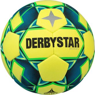 DERBYSTAR Erwachsene Fu&szlig;ball Indoor Beta, gelb blau Gruen, 5, 1049500564