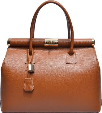 Anna Luchini Braun Rindsledertasche