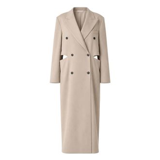 Meimeij Lungo Robe-Manteau - - Coats - Damen - Beige - 2XS