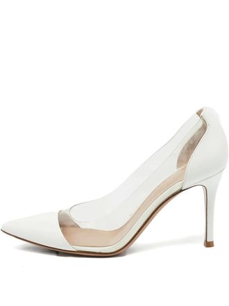 Gianvito Rossi escarpins en cuir &agrave; bout pointu - Blanc