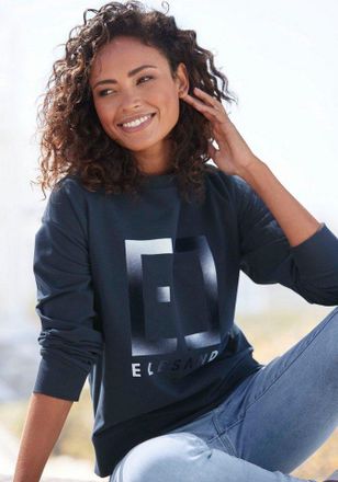 Elbsand Sweatshirt Fionni mit gro&szlig;em Logoprint, sportlich-casual