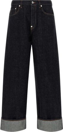 Kenzo Homme, Jeans, Bleu, Taille: W30 Jean large &agrave; revers en denim japonais