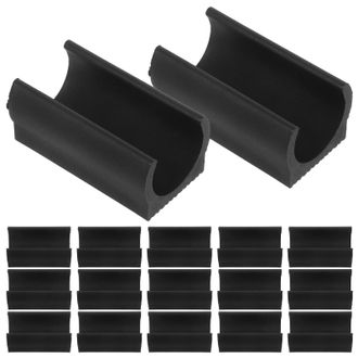 SOLUSTRE 20 St&uuml;ck U F&ouml;rmige rutschfeste Stuhlbeinkappen aus Kunststoff mit Bodenschonern M&ouml;belfu&szlig;schoner f&uuml;r Trampoline St&uuml;hle und M&ouml;bel Einfache Montage