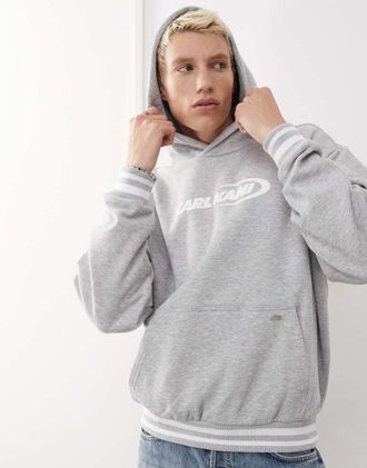 Karl Kani Ellipse - Kapuzenpullover in Grau mit Logo