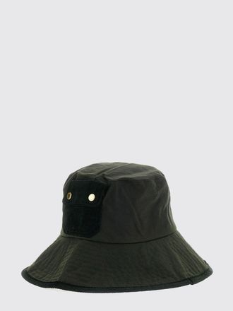 Barbour Chapeau bob en coton cir&eacute; avec large bord et poche plaqu&eacute;e