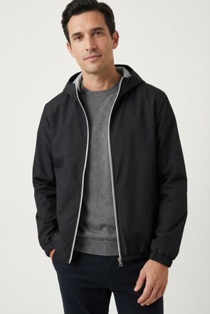 Jack & Jones Blouson JACK & JONES JJJAKE LIGHT JACKET, Herren, Gr. L, schwarz detail:tonal zipper, Web, Obermaterial: 100% Polyester, unifarben, regular fit, Jacke