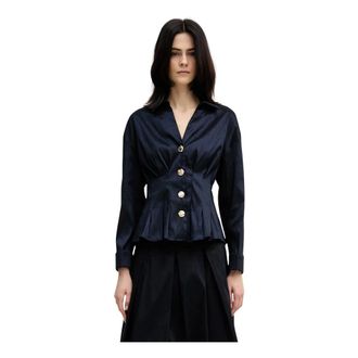 Joseph Ribkoff Chemise ajust&eacute;e et &eacute;vas&eacute;e - Femme - Blouses et Chemises - Bleu - Taille: 44 FR