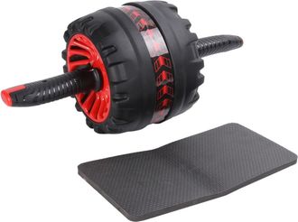 BESTONZON Bauchtrainer Übungsrolle Mit Rutschfester Stahlgummiraeder Für Fitness Bauchmuskeltraining Ohne Geräusch Für Anfänger Und Profis