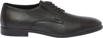 Baldinini Gek&ouml;rntes Leder Schn&uuml;rschuh - - Shoes - Herren - Braun - 45 EU