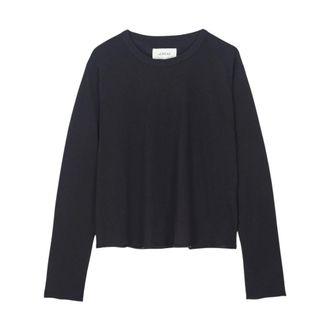 The Great. Crop Long Sleeve Tee - - Tops - Damen - Schwarzk - XS