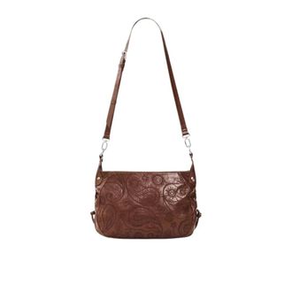 Desigual Femme, Sacs, Brun, Taille: ONE Size Sac bandouli&egrave;re rectangulaire