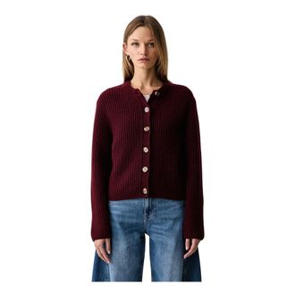 Barbour Cardigan Adalyn - Femme - Pulls - Rouge - Taille: 40 FR