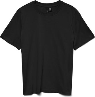 Vero Moda Damen VMPAULINA SS GA JRS NOOS T-Shirt, Black, XL