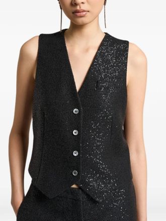 PESERICO Womens Sequin-Embellished Waistcoat Aw26 W