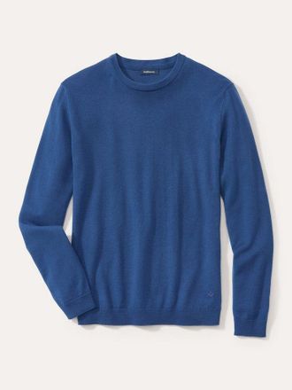 Walbusch Rundhalspullover Herren Merino Extrafein Pullover Rundhals waschmaschinenfest 19,5 Mikron Schurwolle, atmungsaktiv, temperaturausgleichend