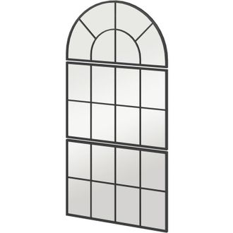HOMCOM Wandspiegel 76 x 53 cm Spiegel mit Rahmen aus Metall Dekorativer H&auml;ngespiegel Badezimmerspiegel f&uuml;r Schlafzimmer Badezimmer Wohnzimmer Flur