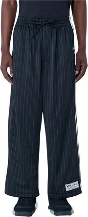 Yohji Yamamoto Homme, Sport, Noir, Taille: S Pantalon large &agrave; rayures