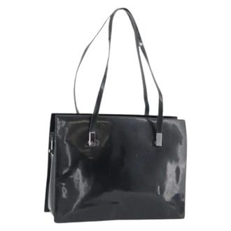 Gucci Sac cabas vintage en &eacute;mail Pre-owned - Femme - Pre-owned - Noir - Taille: ONE Size