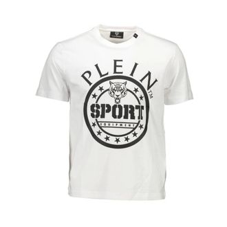 Plein Sport Homme, Tops, Blanc, Taille: S T-shirt en coton
