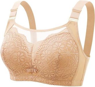 Generic Soutien-gorge fin sans lacets confortable respirant grande taille avec boucle pour femme soutien-gorge col en V soutien-gorge sans fil soutien-gorge d